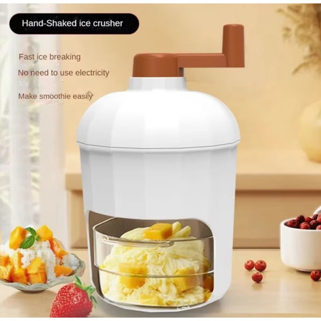 DIY Manual Ice Shaver Hand Crank Ice Shaver Mini Crusher Household ...