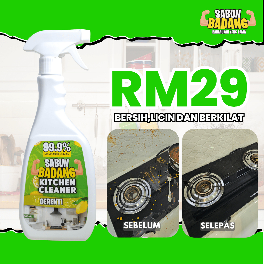 SABUN BADANG KITCHEN CLEANER - BERSIH BERSERI | LICIN | WANGI | Shopee ...