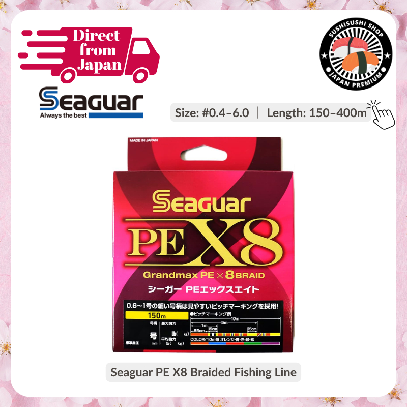 [Seaguar] PE X8 Fishing Line 200m-400m/0.4-6号/9.1-86lb - Direct From JAPAN | Shopee Malaysia