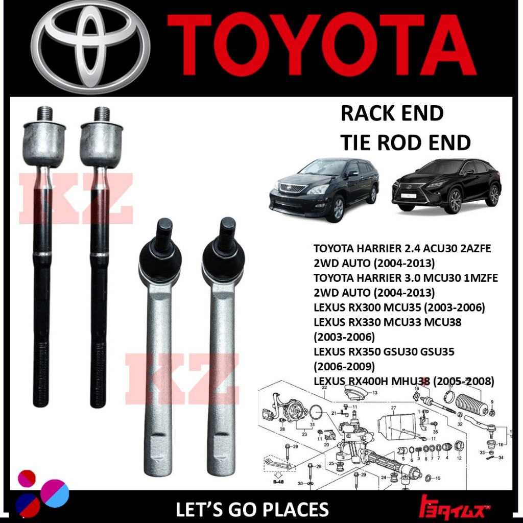 TOYOTA HARRIER ACU30 /MCU30 / LEXUS RX300 MCU35 /RX330 MCU33 - 4 IN 1 ...
