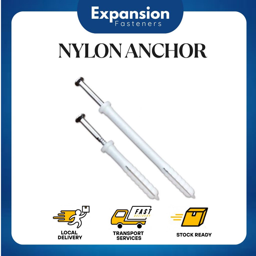 Nylon Anchor Plug Nylon Wall Plug With Screw UNA | Shopee Malaysia