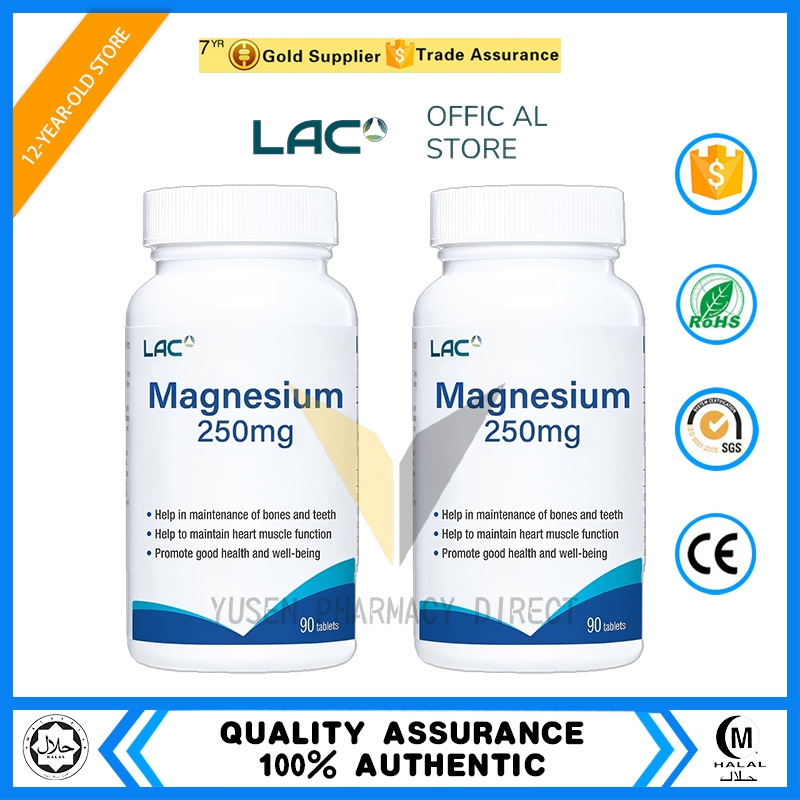 Buy 3 Get 1 Free Authentic authorization LAC Magnesium 250MG Tablet 90S ...