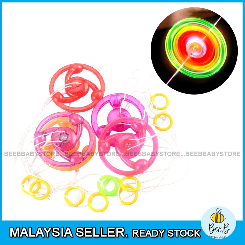Mainan Led Roda Pusing Bercahaya Luminous Pull-String Flywheel Toy Led ...