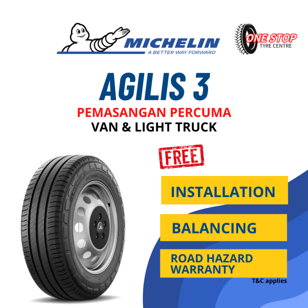 [Van] Michelin Agilis 3 Tayar Tyre 195R15 Toyota Hiace Nissan Van 215/70R16 Hyundai Starex 195 ...