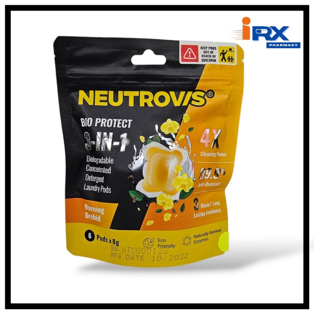 Neutrovis Bio Protect 3 IN 1 Laundry Pods -Morning Orchid (6 + 1 pods x ...