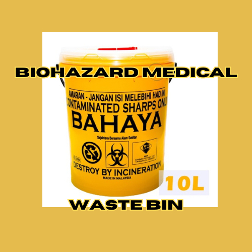 Biohazard Medical Waste Bin / Sharp Needle Disposal Container – 2.5L ...