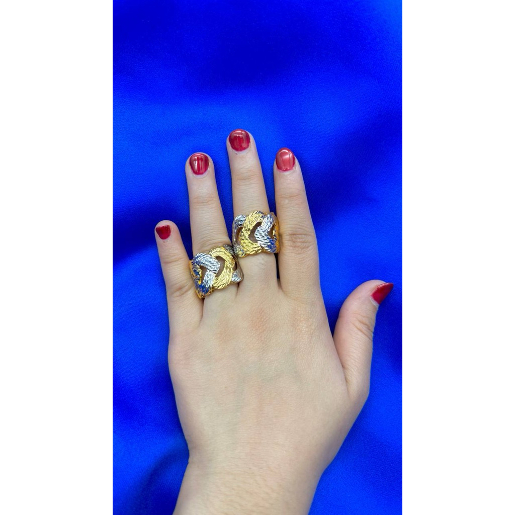MIRA JEWELS | CINCIN RAPUNZEL GOLD CHROME | 2CM | EMAS SADUR INDO ...