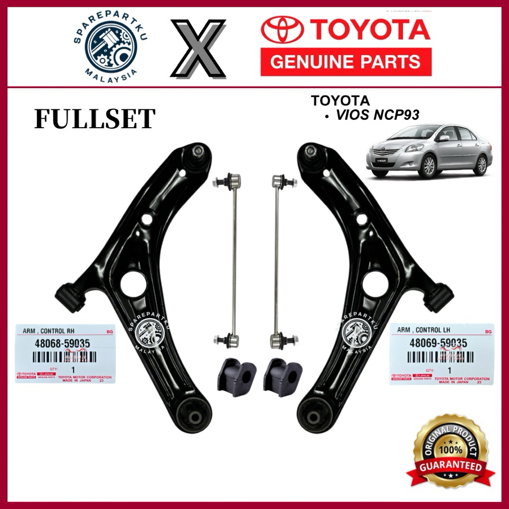 TOYOTA JAPAN!!! TOYOTA VIOS NCP93 DUGONG (2008-2013) FRONT LOWER ARM , STABILIZER LINK ...