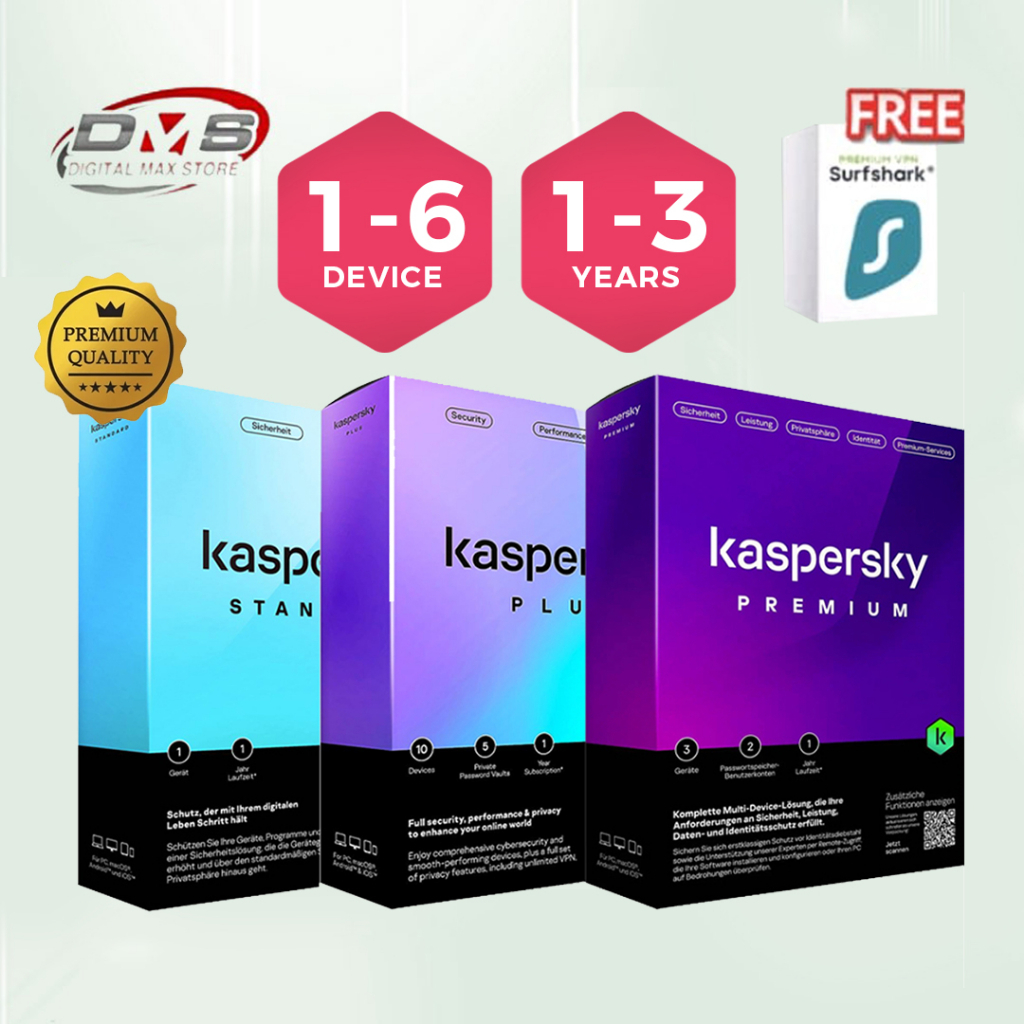 ORIGINAL Kaspersky Standard | Plus | Premium | Kaspersky Internet and ...