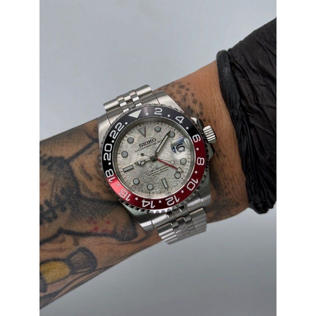 【Custom Seiko Mod 40mm Coke “Meteorite” GMT-Master II w/ Ice Lume ...