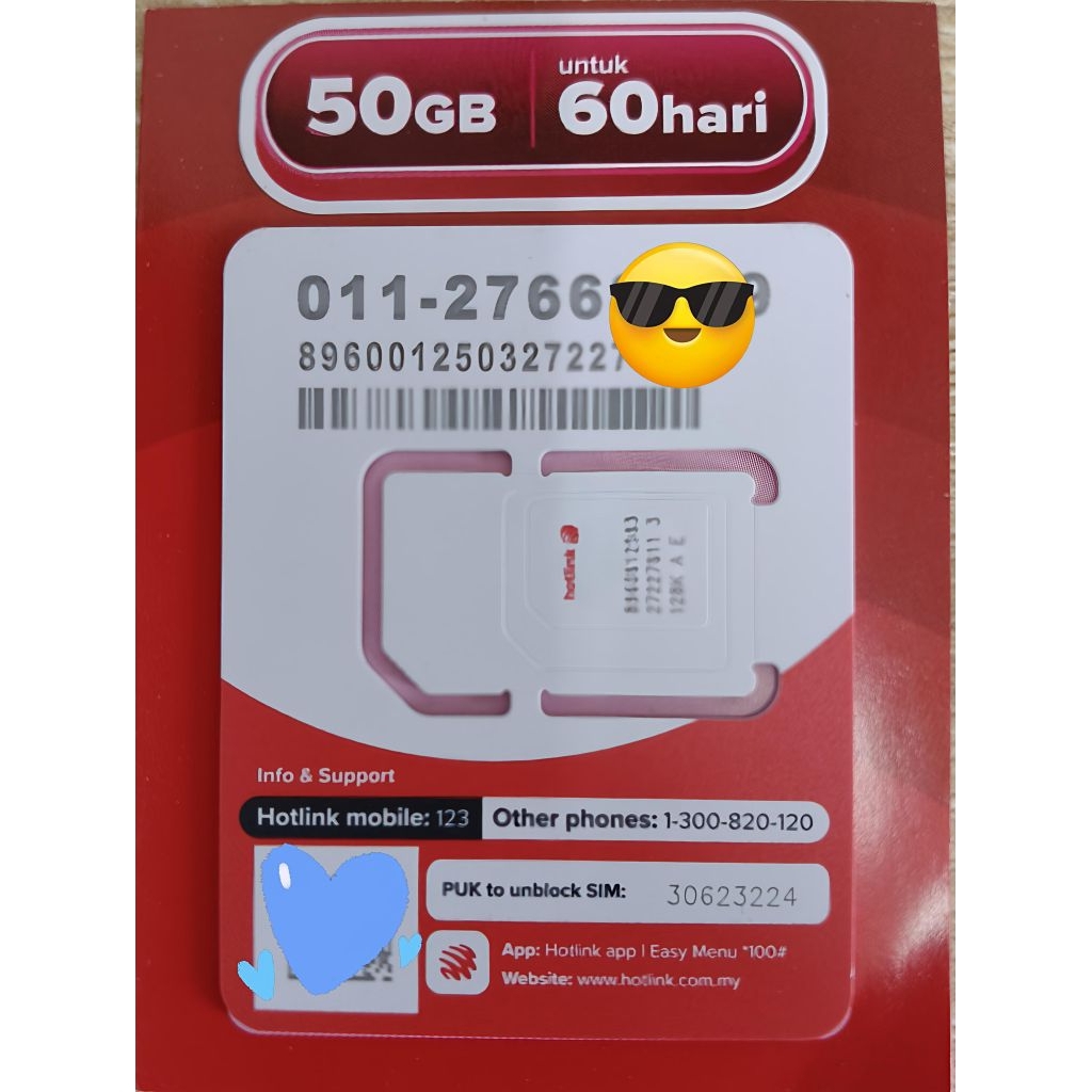 HOTLINK SIM CARD WITH 50GB HIGH SPEED INTERNET (Prepaid) | Shopee Malaysia