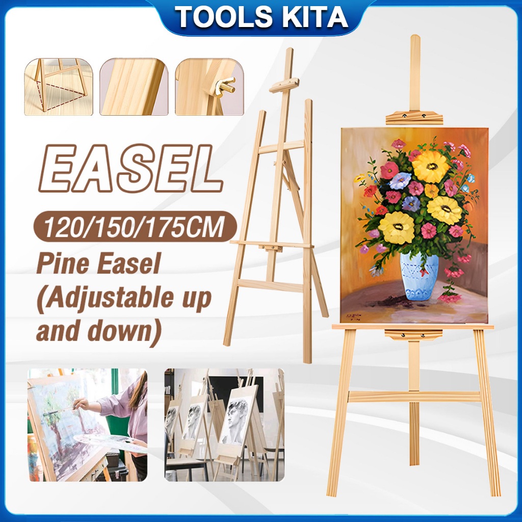 175CM Easel Stand For Painting Premium Pine WoodEasel Stand Art Sketch ...