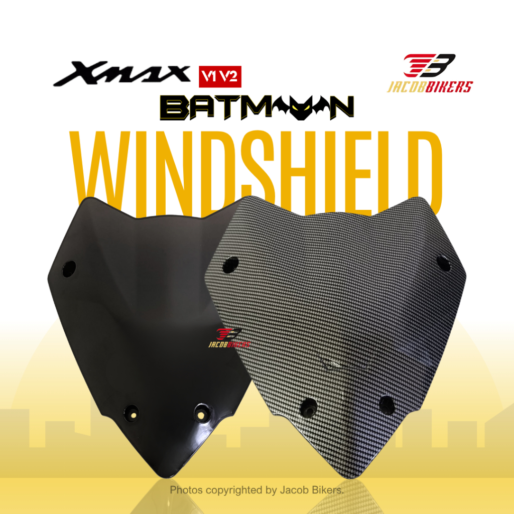 Yamaha XMAX V1 V2 Batman Windshield | Visor Transparent / Opaque ...