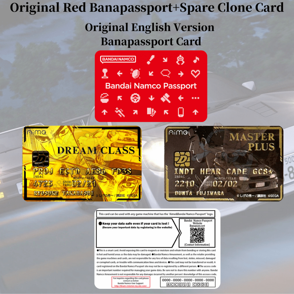 Banapassport+Spare Clone Card Initial D The Acade Aime Card Design ...