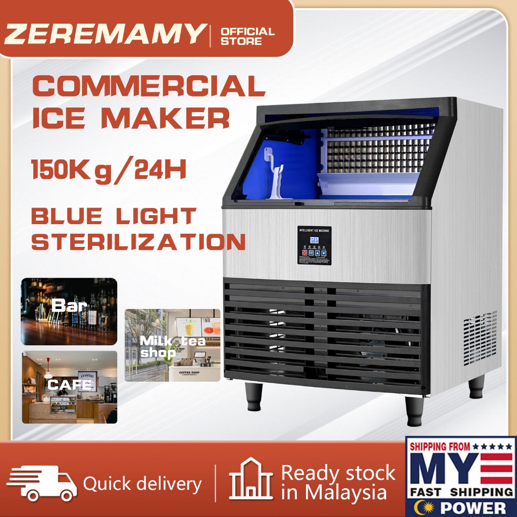 Large Automatic Ice Maker Machine Double Water Ice Cube Making Mesin ...