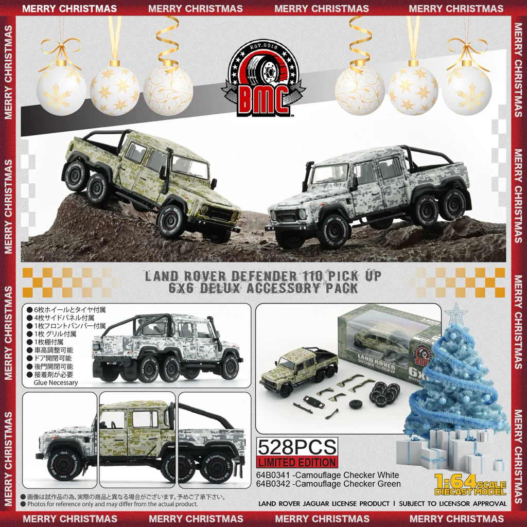 LAND ROVER DEFENDER 110 PICK UP CAMOUFLAGE WHITE 6x6 ACCESSORY PACK ...