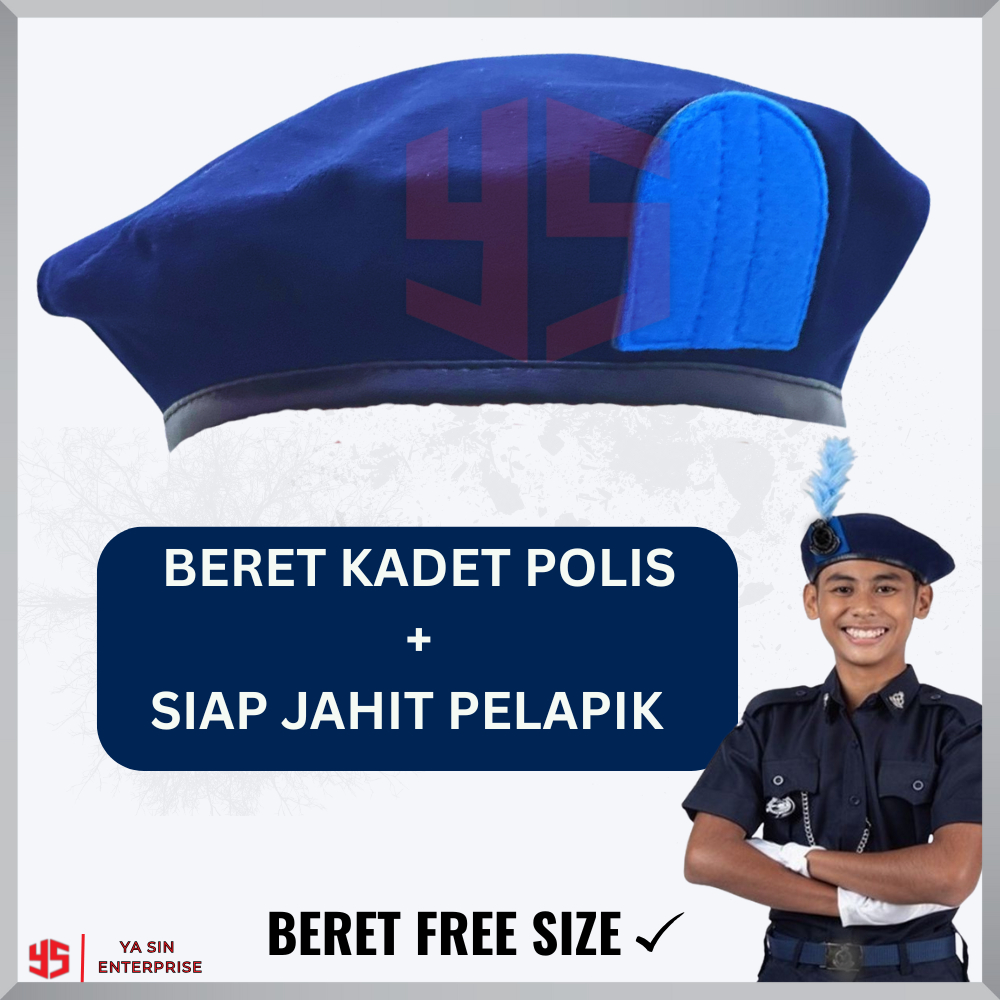 BERET KADET POLIS SIAP JAHIT PELAPIK | Shopee Malaysia
