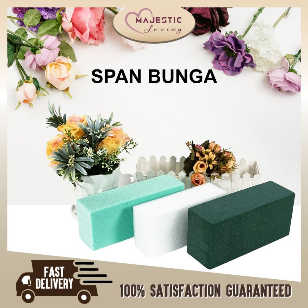Dry Wet Floral Foam Artificial Flowers Span Hiasan Bunga Kering Sponge ...