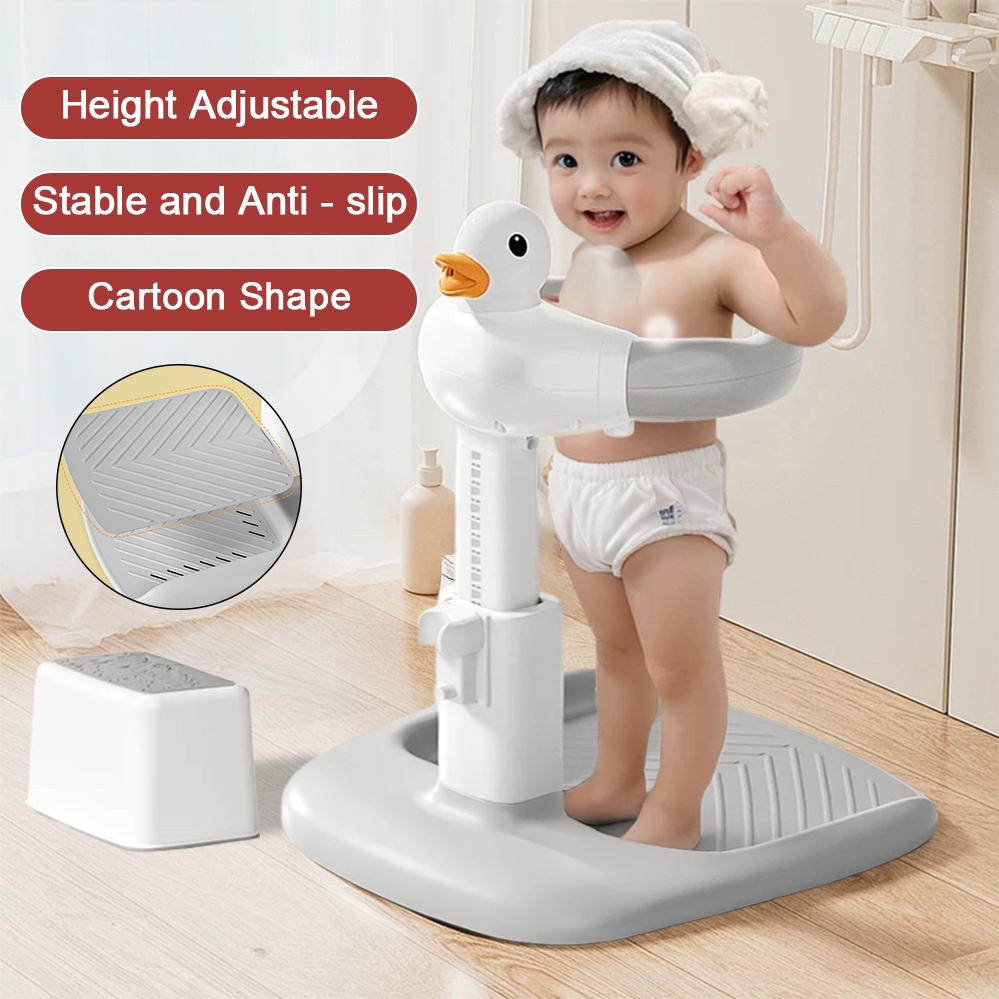 Baby Shower Stand With Chair Kids Anti Slip Support Bath Tub Toddler ...