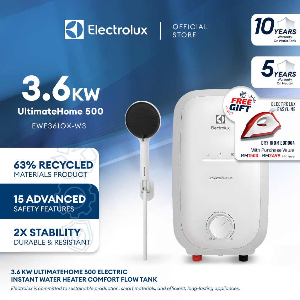 [Install PROVIDED] Electrolux 500 Electric Instant Water Heater Non ...