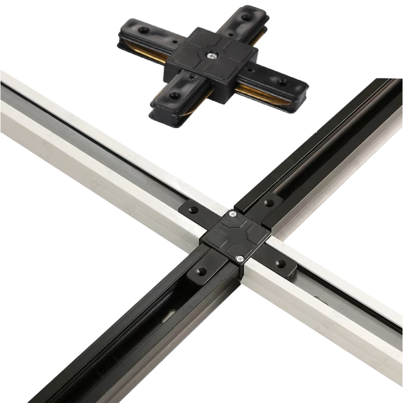Track Rail Connector X Shape Track Light Joint Black/ White | Shopee ...