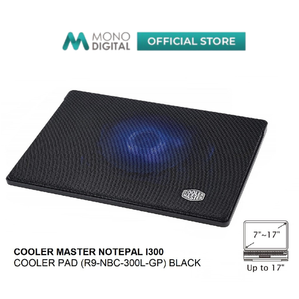 COOLER MASTER NOTEPAL I300 COOLER PAD WITH SILENT 160MM FAN AND SUPPORT ...