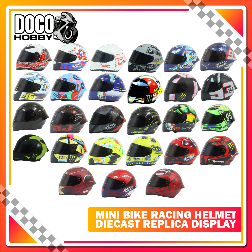 Mini Bike Racing Helmet Die Cast Replica Display | Shopee Malaysia