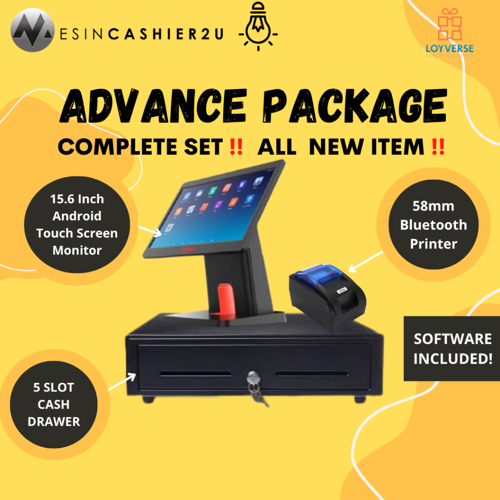 All In OneTerminal Single Display Android Imin POS System Mesin Cashier ...