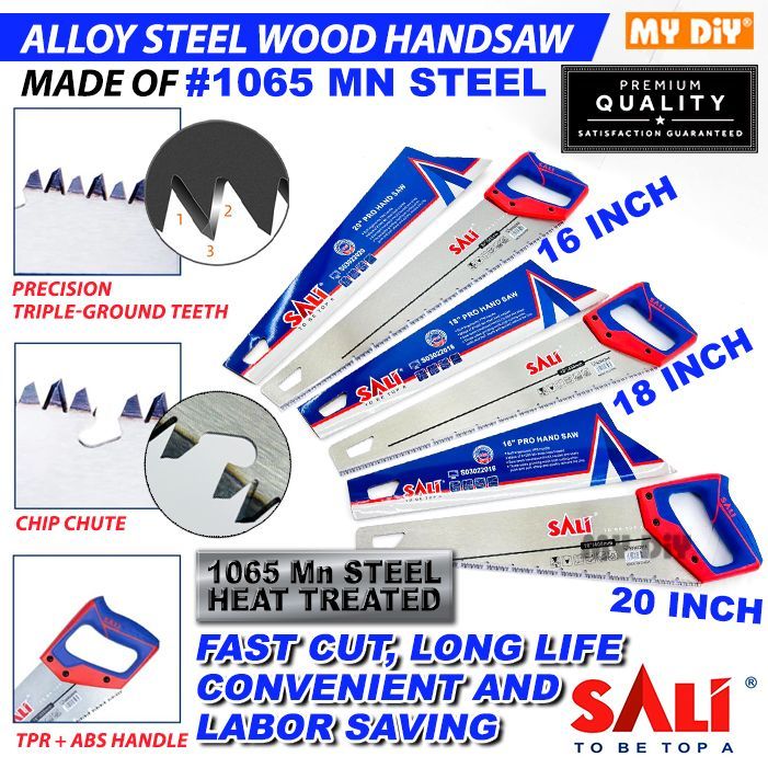 SALI 16" 18" 20" Pro Hand Saw With TPR Handle 3 Sides Grinding Tooth ...