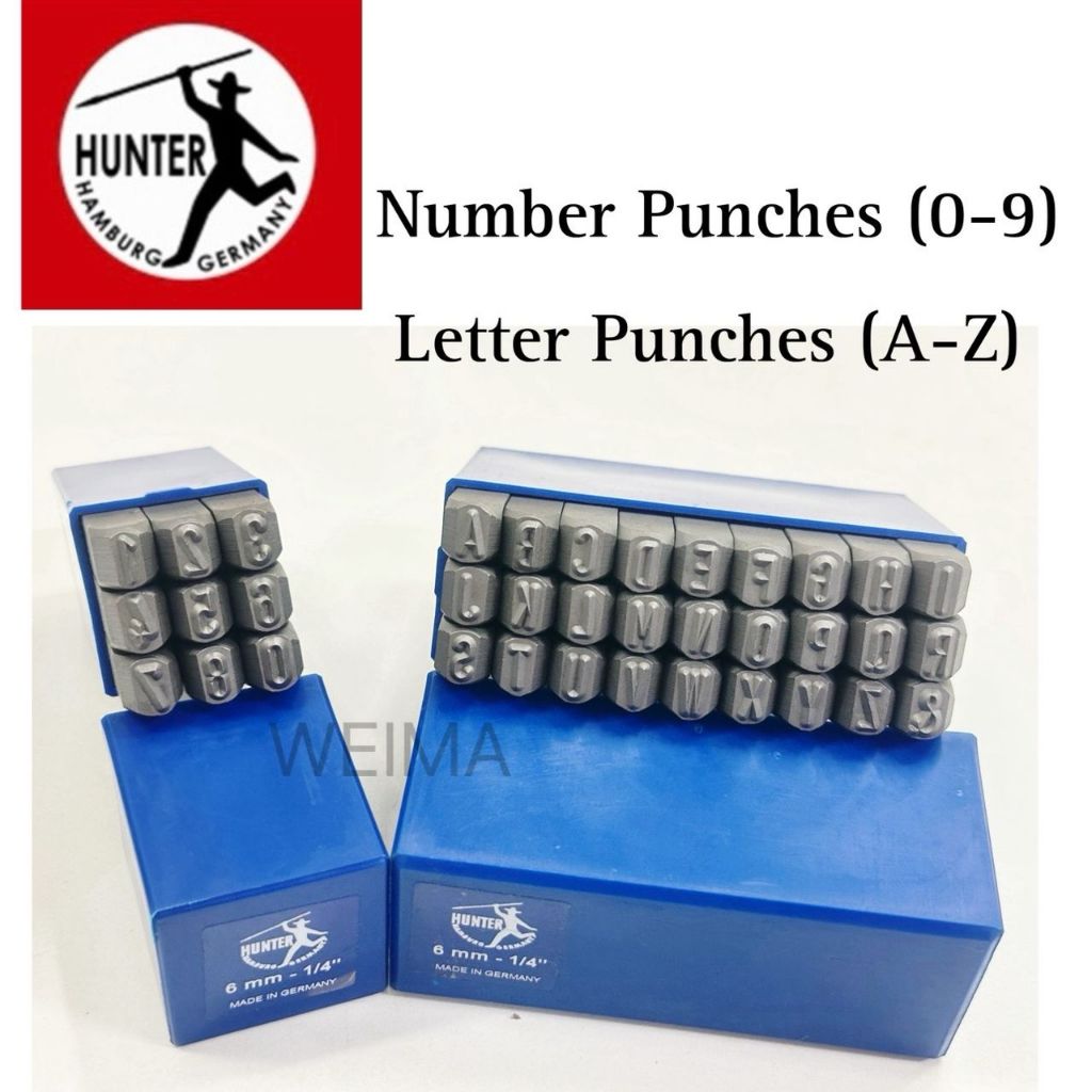 HUNTER NUMBER PUNCHES (0-9) / LETTER/ALPHABET PUNCHES (A-Z) | Shopee ...