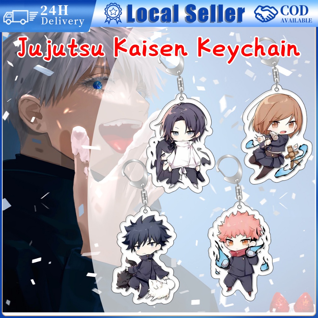 1PC Gojo keychain Anime Kugisaki Nobara Itadori Yuji Fushiguro Megumi ...