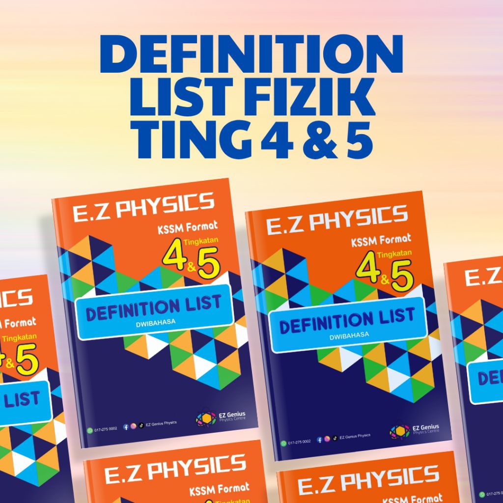 Definition List Physics FORM 4 & 5 | Senarai Istilah Fizik Tingkatan 4 ...