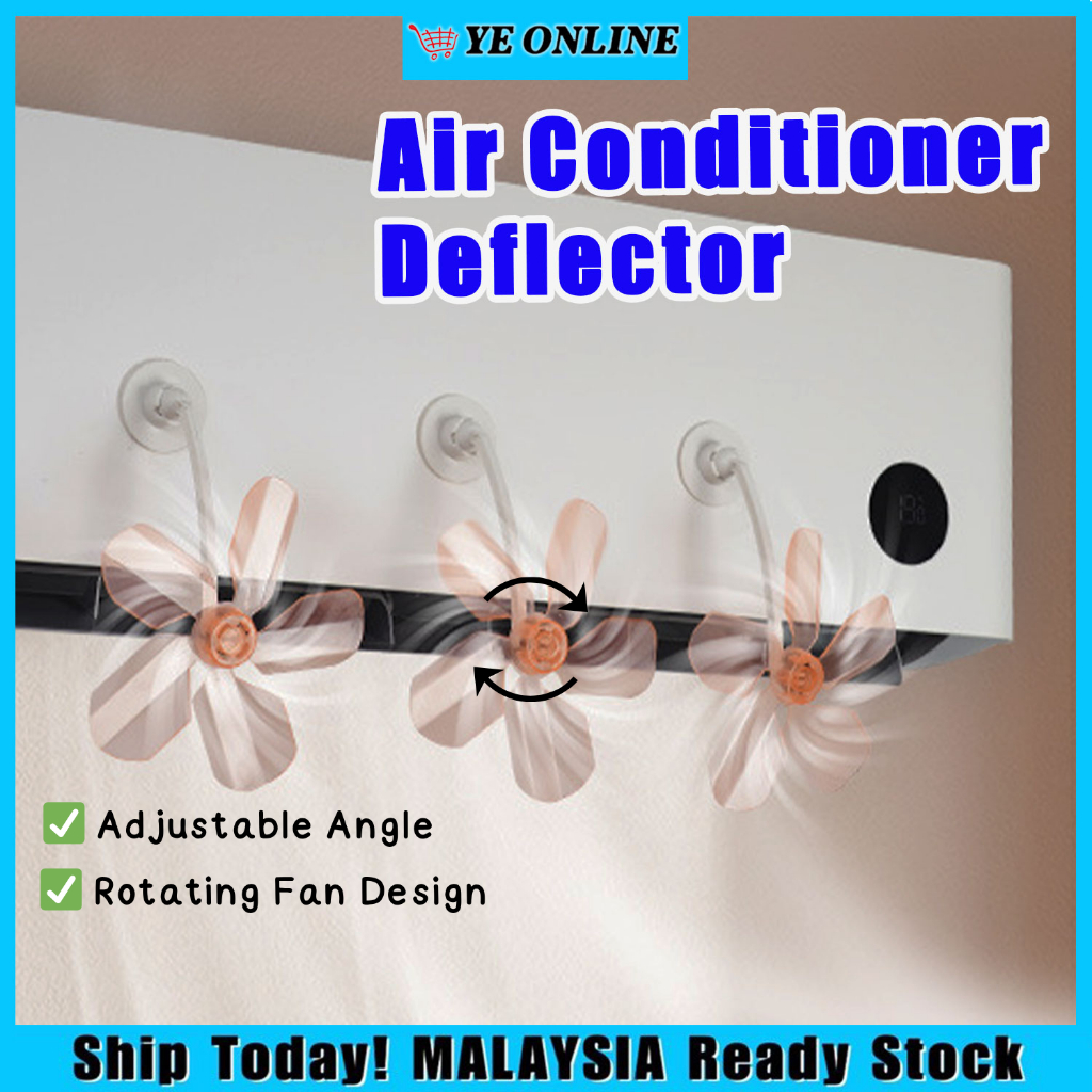 Aircond Deflector Flower Fan Multi-Angle Wind Cover Baffle Guide Anti ...
