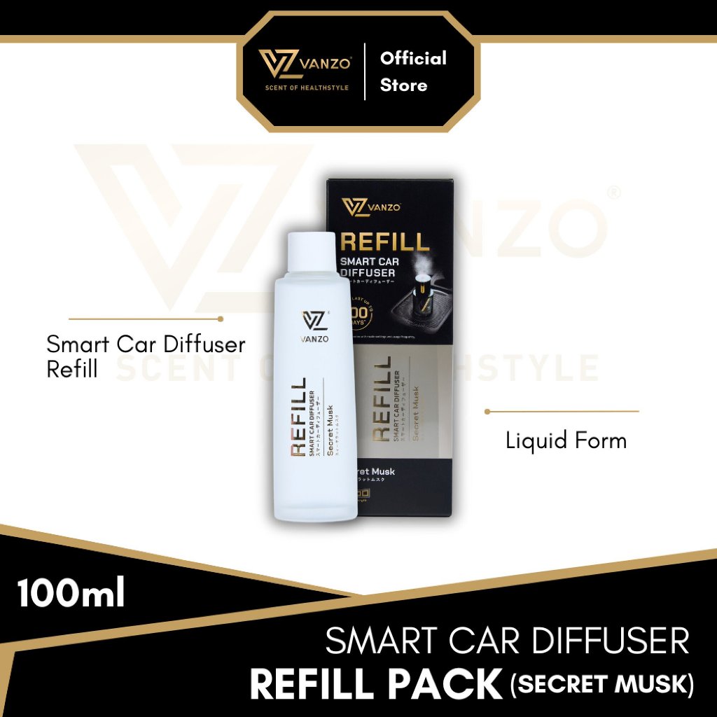 Vanzo Smart Car Diffuser Refill Pack-Secret Musk (100ml) | Shopee Malaysia
