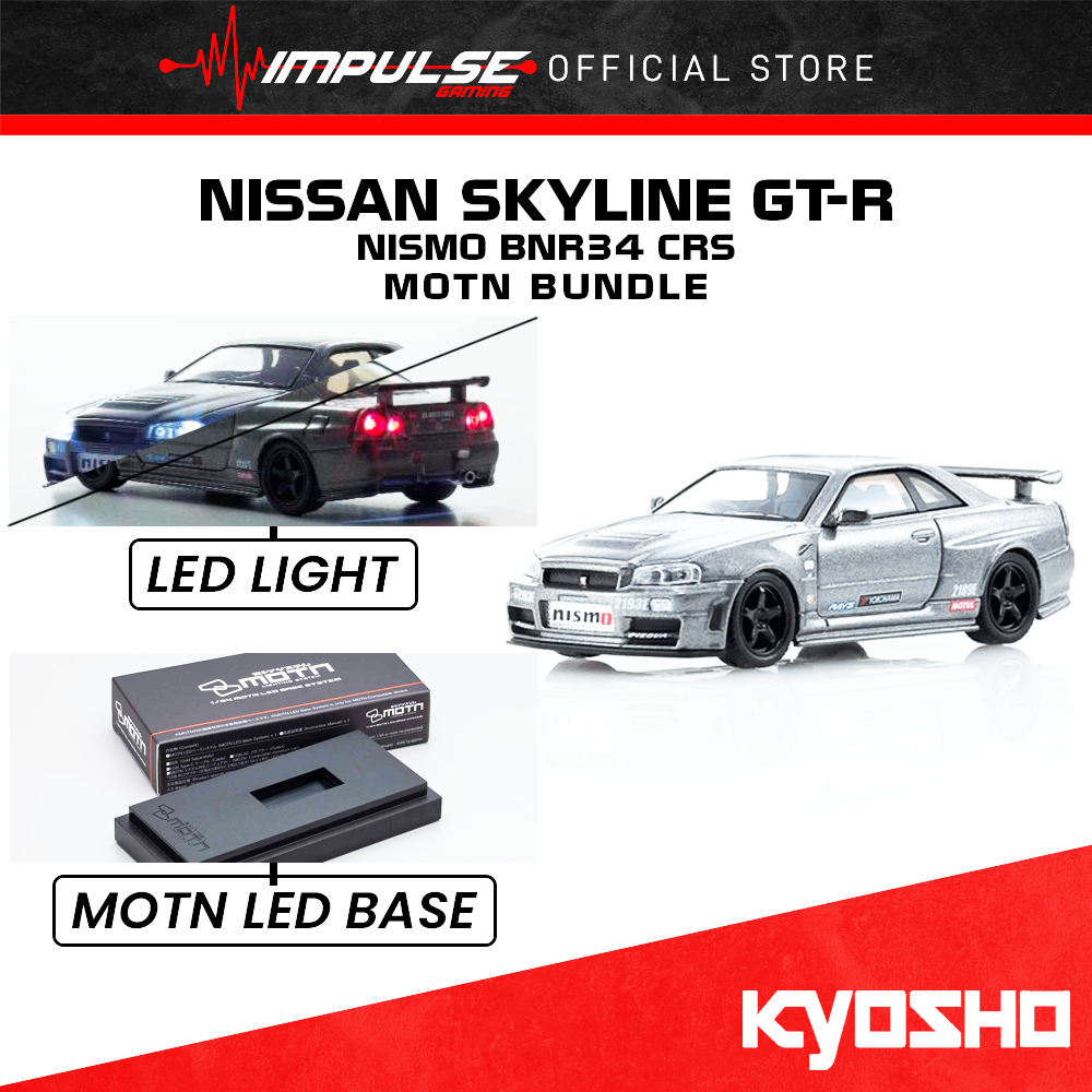 Kyosho 1:64 Nissan Skyline GT-R with MOTN System Base LED Powered Light ...