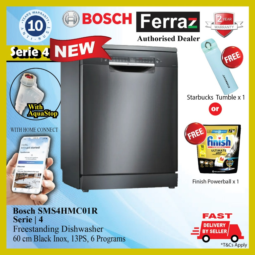 Bosch SMS4ECI26E Series 4 Dishwasher / Bosch SMS4HMC01R Series 4 ...