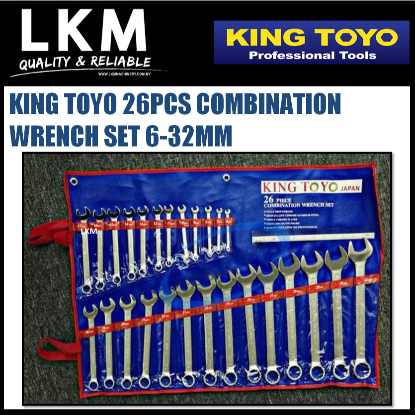 Kingtoyo 26pcs Combination Wrench Set 6-32mm KTCWS-632 | Shopee Malaysia