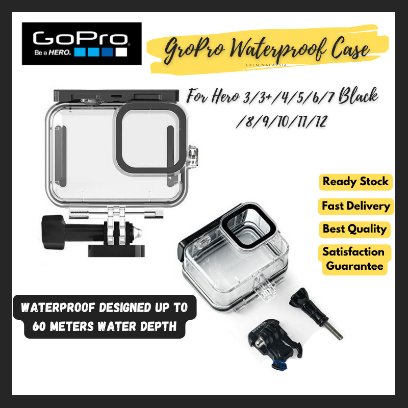 GOPRO Waterproof Case HERO 3 / 3+ / 4 / 5 / 6 / 7 Black/2018/ 8 / 9 ...