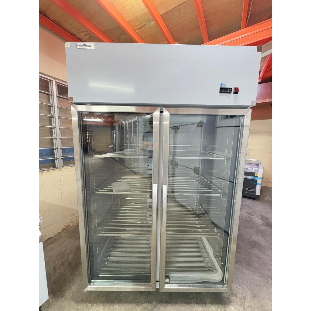 SnowVillage 925L Upright 2-Door Glass Fully Chiller | Stainless Steel ...