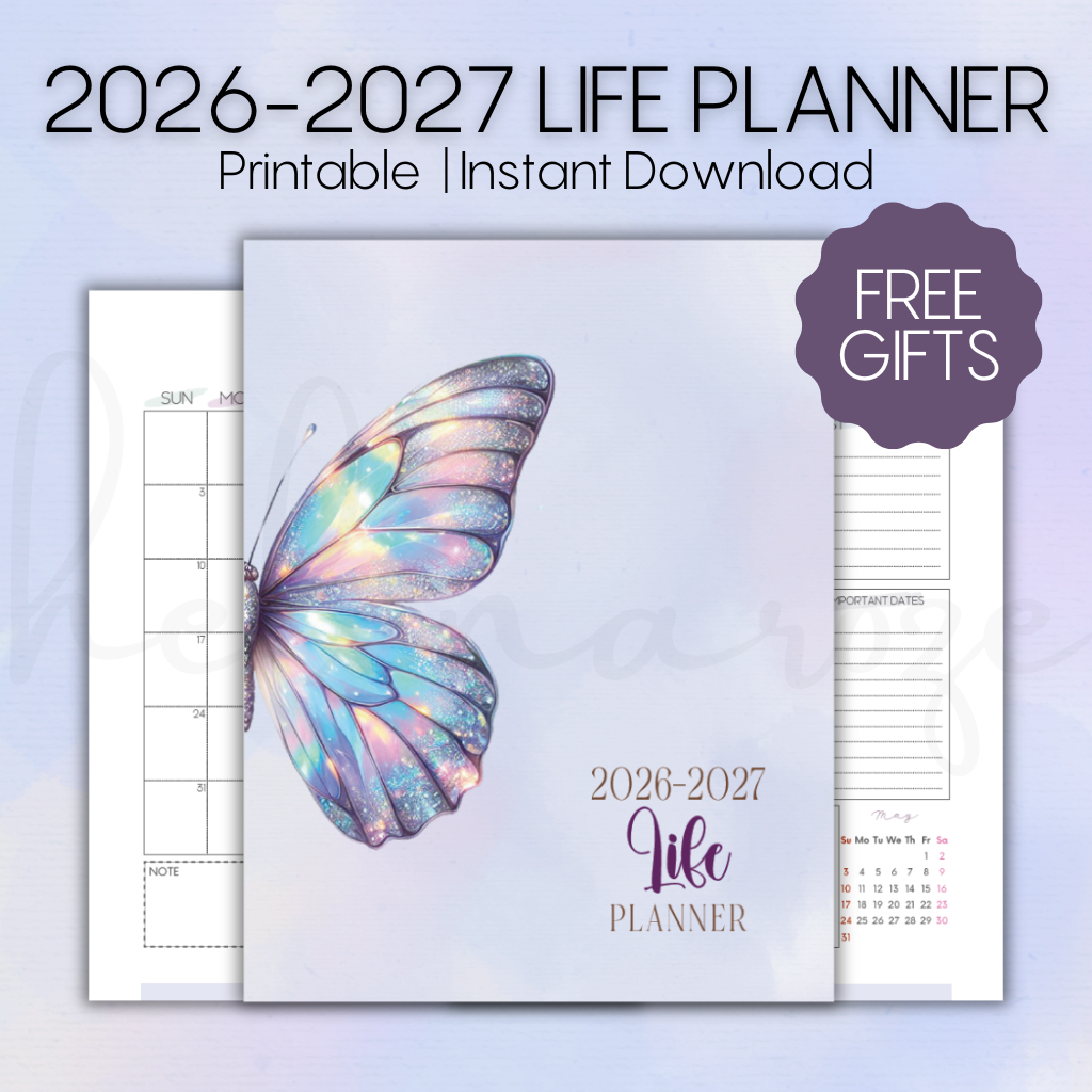 2026 - 2027 Life Planner Digital Printable Pdf Journal Book Notebook ...