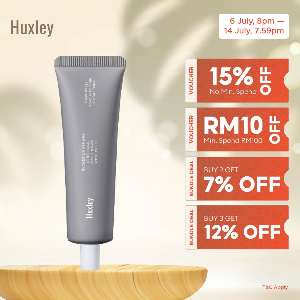 Huxley Sun Cream ; Stay Sun Safe SPF50+ PA++++ (50ml) - Sunscreen, UV ...