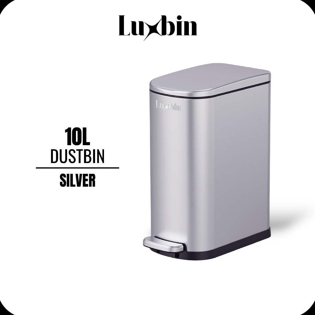 Tong sampah kitchen dustbin 10L trash can Stainless steel Garbage trash ...