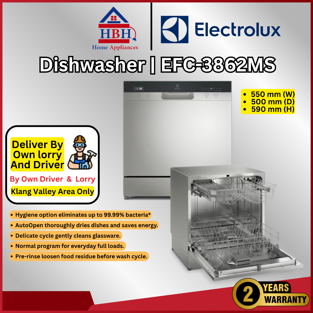 Mesin pencuci pinggan Electrolux Dishwasher EFC3862MS | EFF1460VSA ...