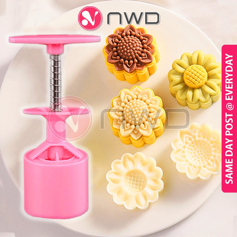 𝗙𝗘𝗦𝗧𝗜𝗩𝗔𝗟 𝗖𝗛𝗔𝗥𝗠 》 DIY Mooncake Mold Hand Press 63g Baking Mould Tools ...