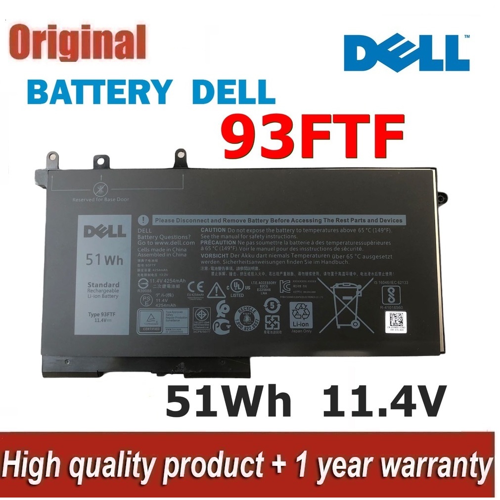 Dell 93FTF Battery (For Latitude 5280 5480 5580 5290 5490 5590 Series ...