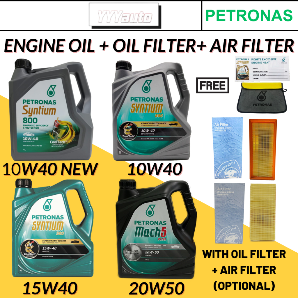 Petronas Syntium 800 10W-40 Semi Fully Synthetic 3000 5W-35W-40 Engine ...