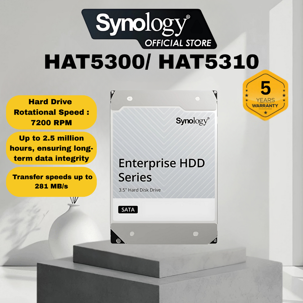 Synology NAS Internal Hard Drive HAT5300/ HAT5310/HAT5320 SATA III 3.5 ...