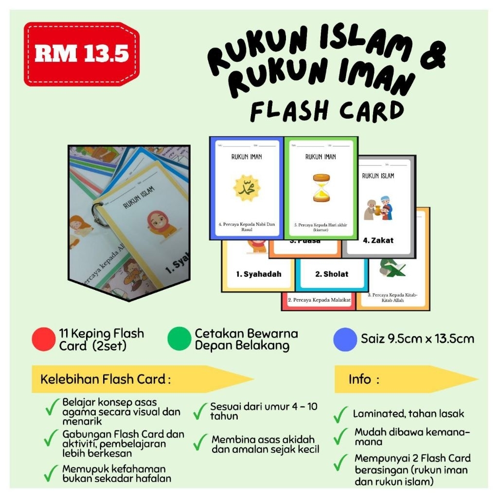 DUNIA MIKHAA RUKUN ISLAM RUKUN IMAN ACTIVITY for kids BUSY BOOK QUICK ...