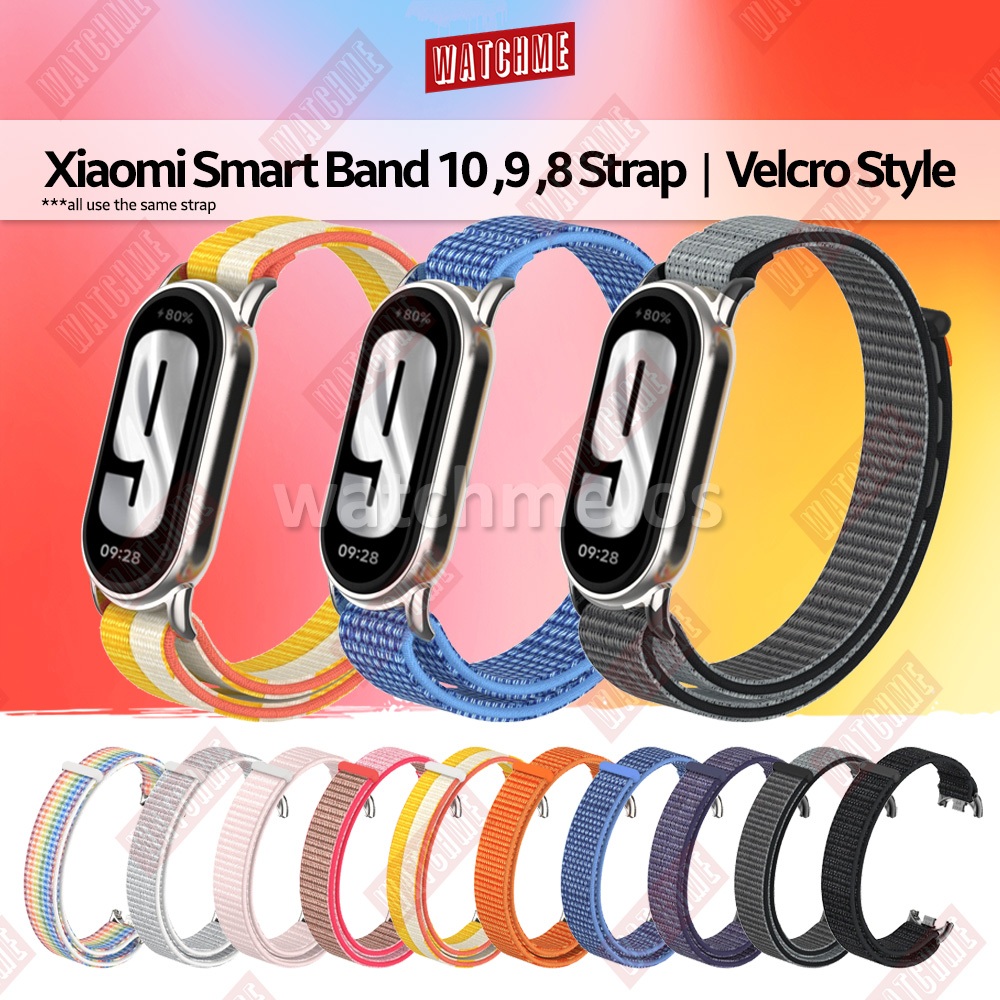 Xiaomi Smart Band 10 9 8 (mi band10 9 8) Strap, Colorful Nylon Velcro ...