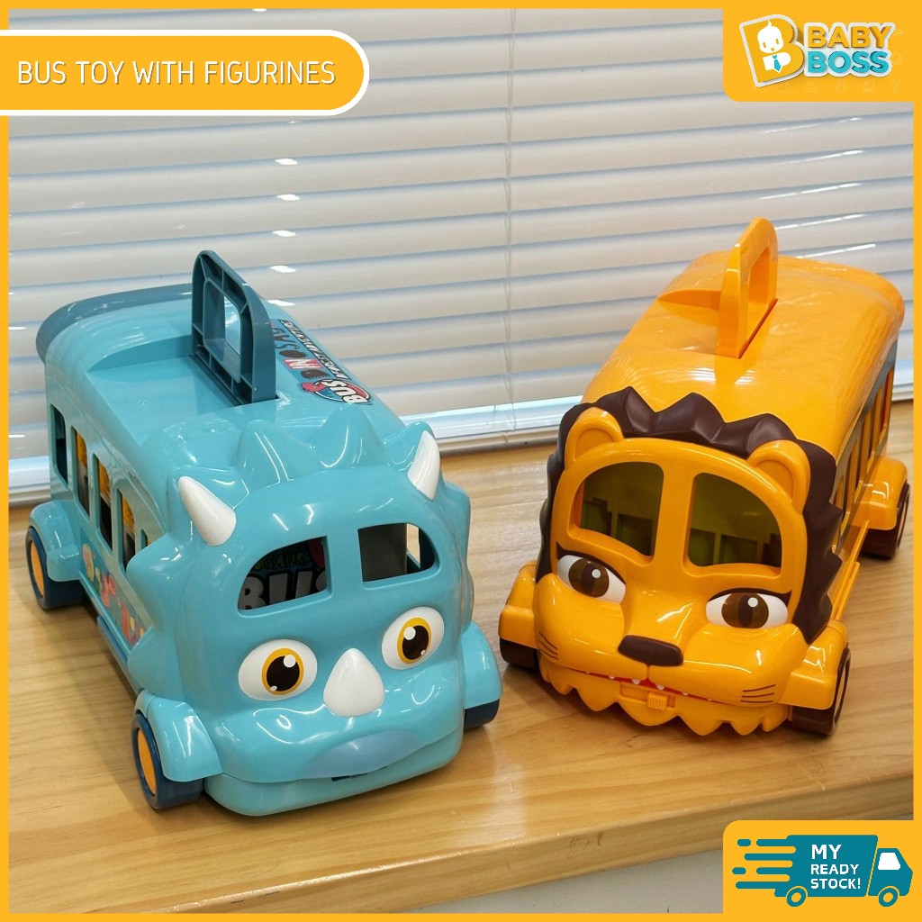 BabyBoss Lion Dinosaur Bus Forest Adventures with Animals Mainan Bus ...